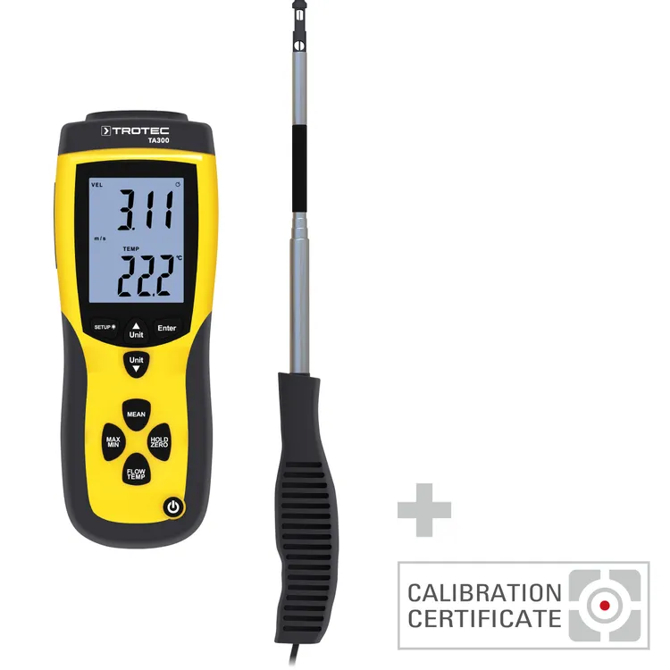 Anemometer TA300 straight probe incl. calibration certificate | Free ...